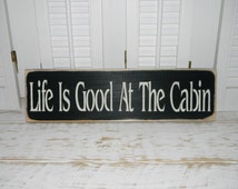Popular items for rustic cabin signs on Etsy
