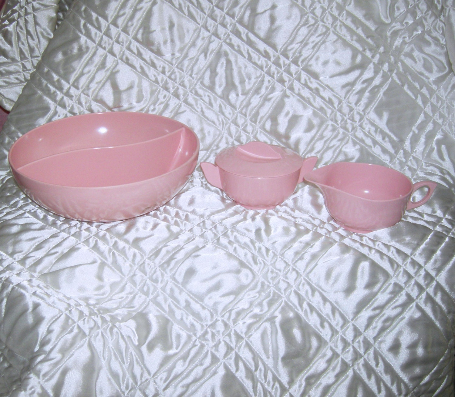 Vintage MIRAMAR MELMAC Dinnerware CA Mid Century Pink Mod Atomic Age ...