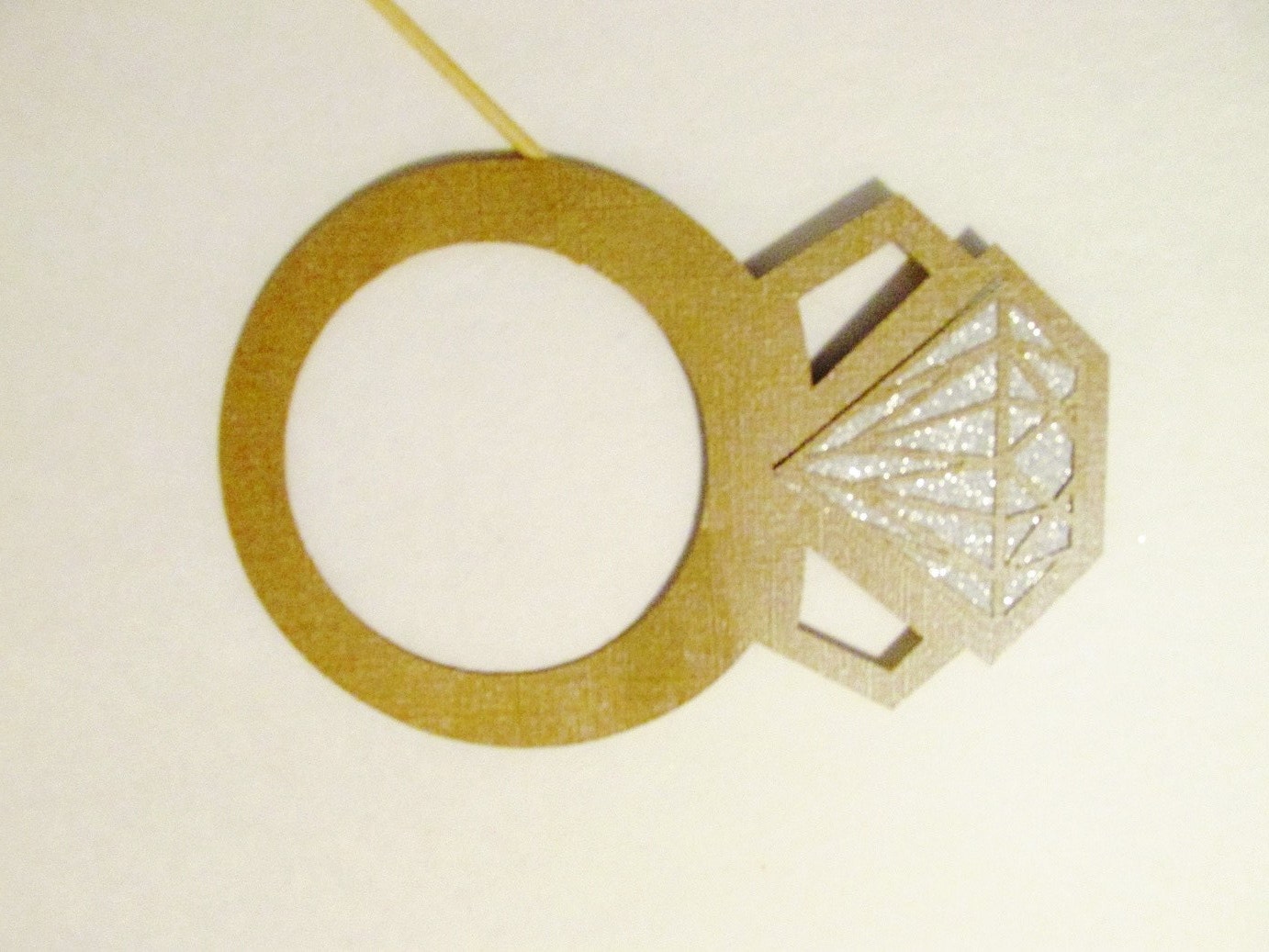 Engagement Photo Props 2pc Diamond Ring Glitter Photo Props