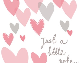 Just a Little Note Blank Note Card Paper Handmade Greeting