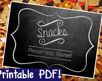snack signs – Etsy