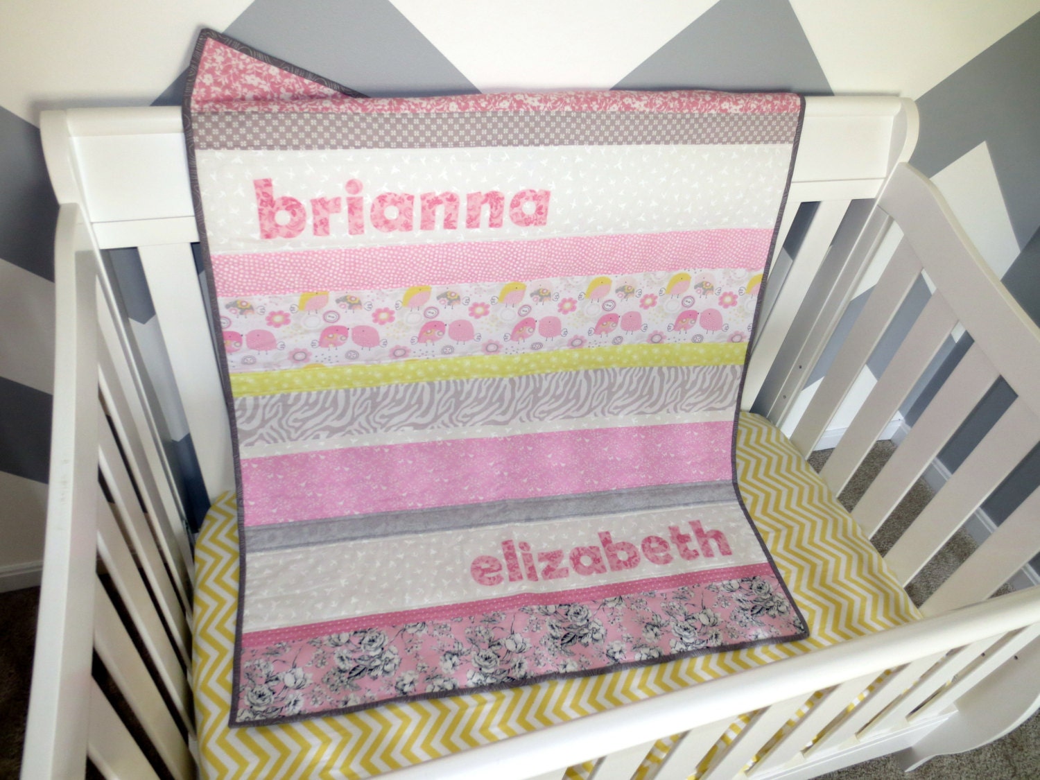Personalized Baby Quilt Monogrammed Custom Baby Quilt