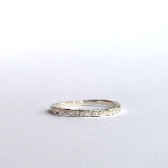 Silver Ring - Distressed Organic Texture - Recycled Sterling Silver ...