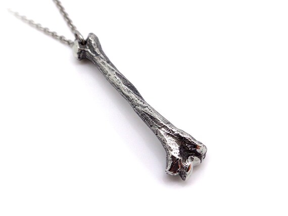 Human Humerus Necklace in Pewter Arm Bone pendant by Farjil