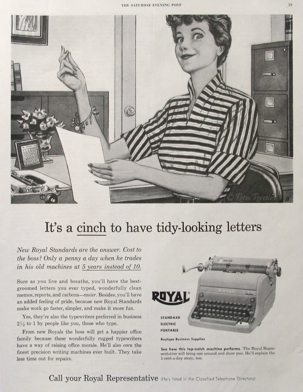1954 Royal Typewriter – Royal Standards – Portable Typewriter – 1950s ...