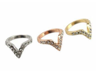 Popular items for v shape ring on Etsy