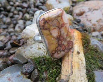 Rectangle stone ring | Etsy