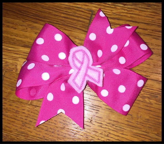 Items similar to Breast Cancer Awareness Bow, Pink Cause on Etsy