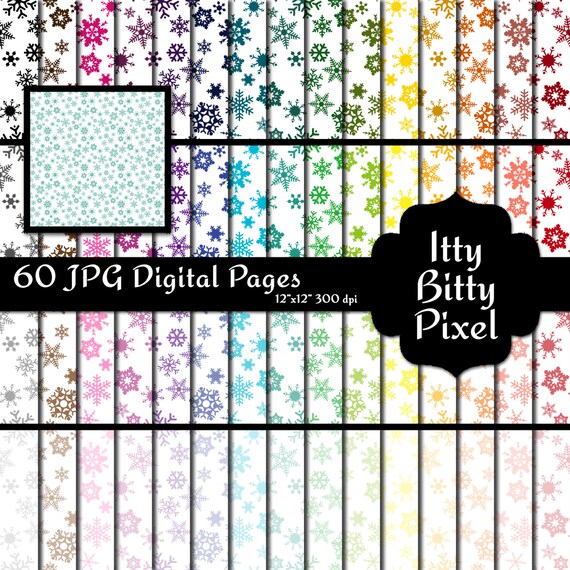 Snowflake Scrapbook Paper Snowflake Scrapbooking by IttyBittyPixel