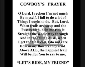 Ranchers prayer | Etsy