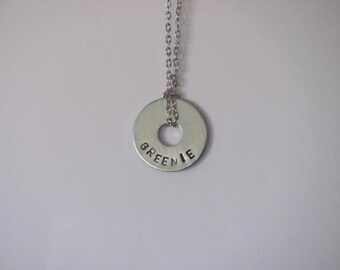 The Maze Runner Hand Stamped Washer Necklace on Chain