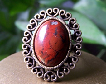 Unique jasper ring related items | Etsy