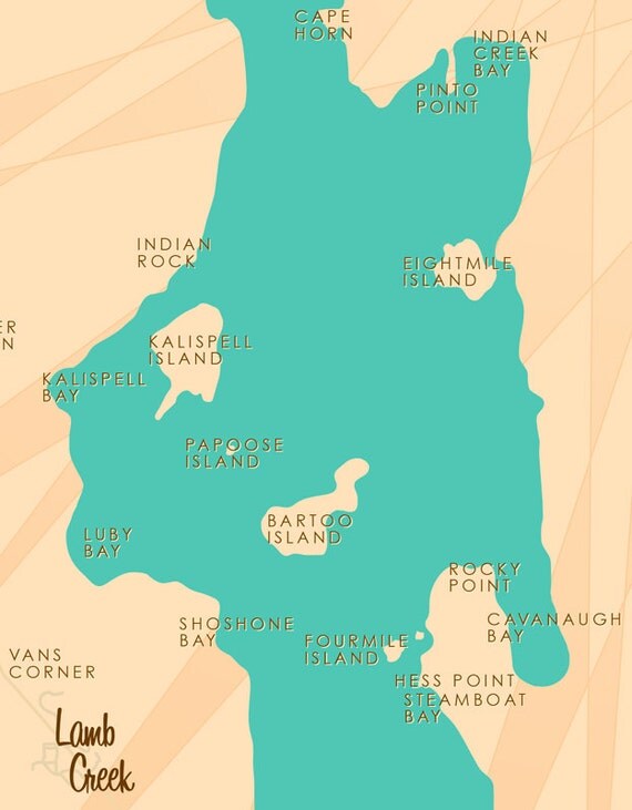 Priest Lake ID Map Print