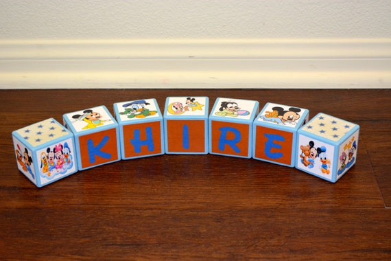 Baby Mickey Mouse Blocks Personalized Mickey Mouse by DecoBlox