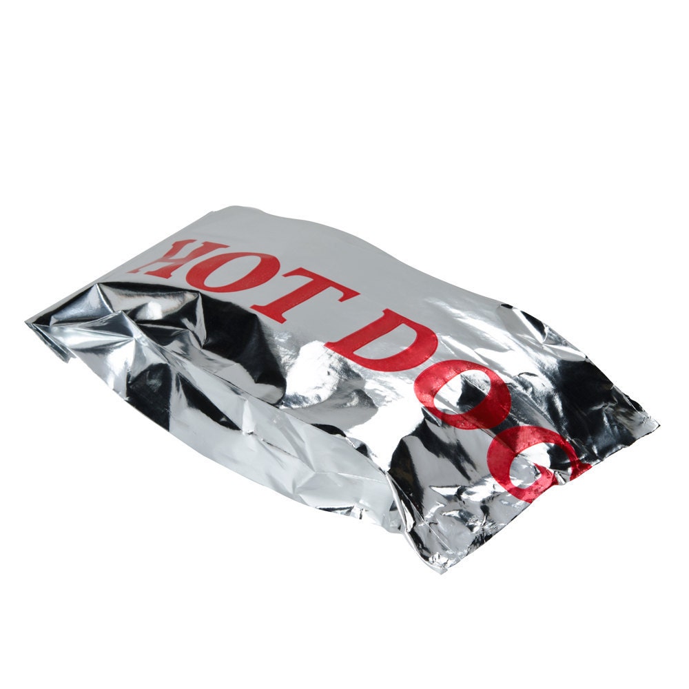 Hot dog foil bag hot dog wrapper movie night by OneFinePartyTwo