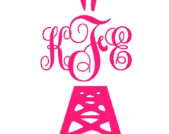 Oil Derrick Monogram Decal