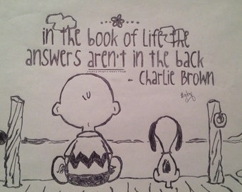 Unique charlie brown quotes related items | Etsy