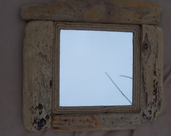 Yorkshire Coast Driftwood Plank and Rope Mirror PRM8