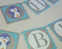 Popular items for penguin banner on Etsy