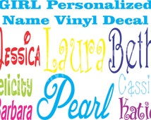 Popular items for girl name decal on Etsy
