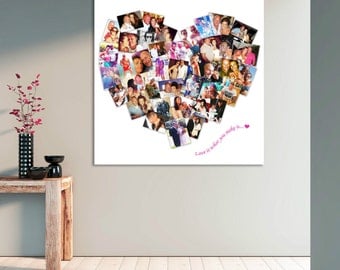 Heart photo collage | Etsy