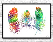 Popular items for feathers painting on Etsy