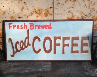 Iced tea sign | Etsy