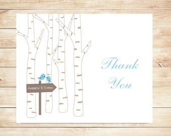 Tree thank you card | Etsy