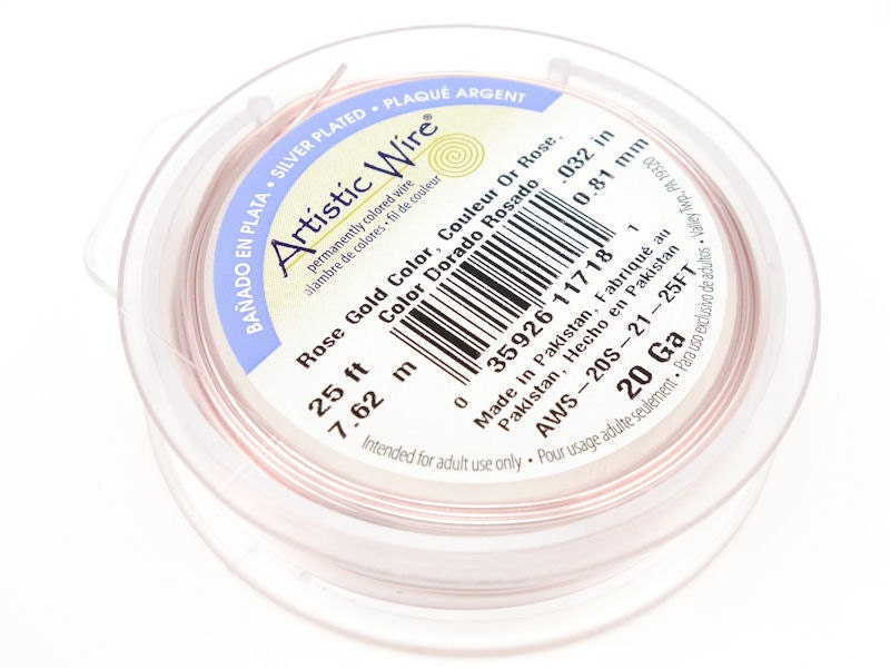 20 Ga ROSE GOLD Artistic Wire 25 Feet of 20 Gauge by LythaStudios