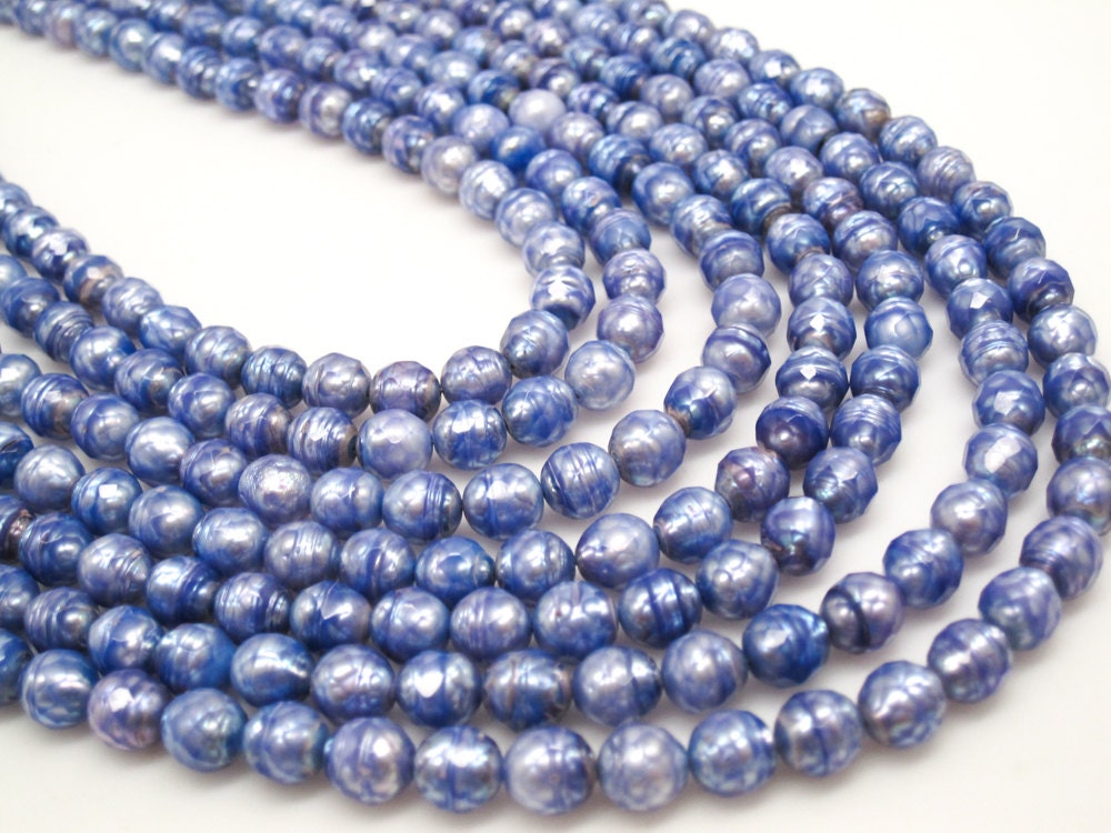 Faceted Pearls Faceted Freshwater Pearls Lavender by loveofjewelry