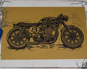 Cafe racer art | Etsy
