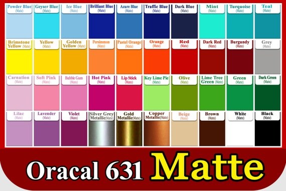 Oracal 631 Color Chart
