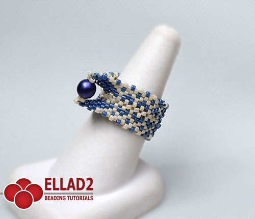 Tutorial Eligia Ring Beading TutorialBeading by Ellad2 on Etsy