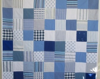 Baby Boy Quilt, Little Boy Blue Quilt, Baby Boy Patchwork Quilt, Baby ...
