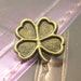 Metal Buttons Clover Metal Buttons Antiqued Brass Color