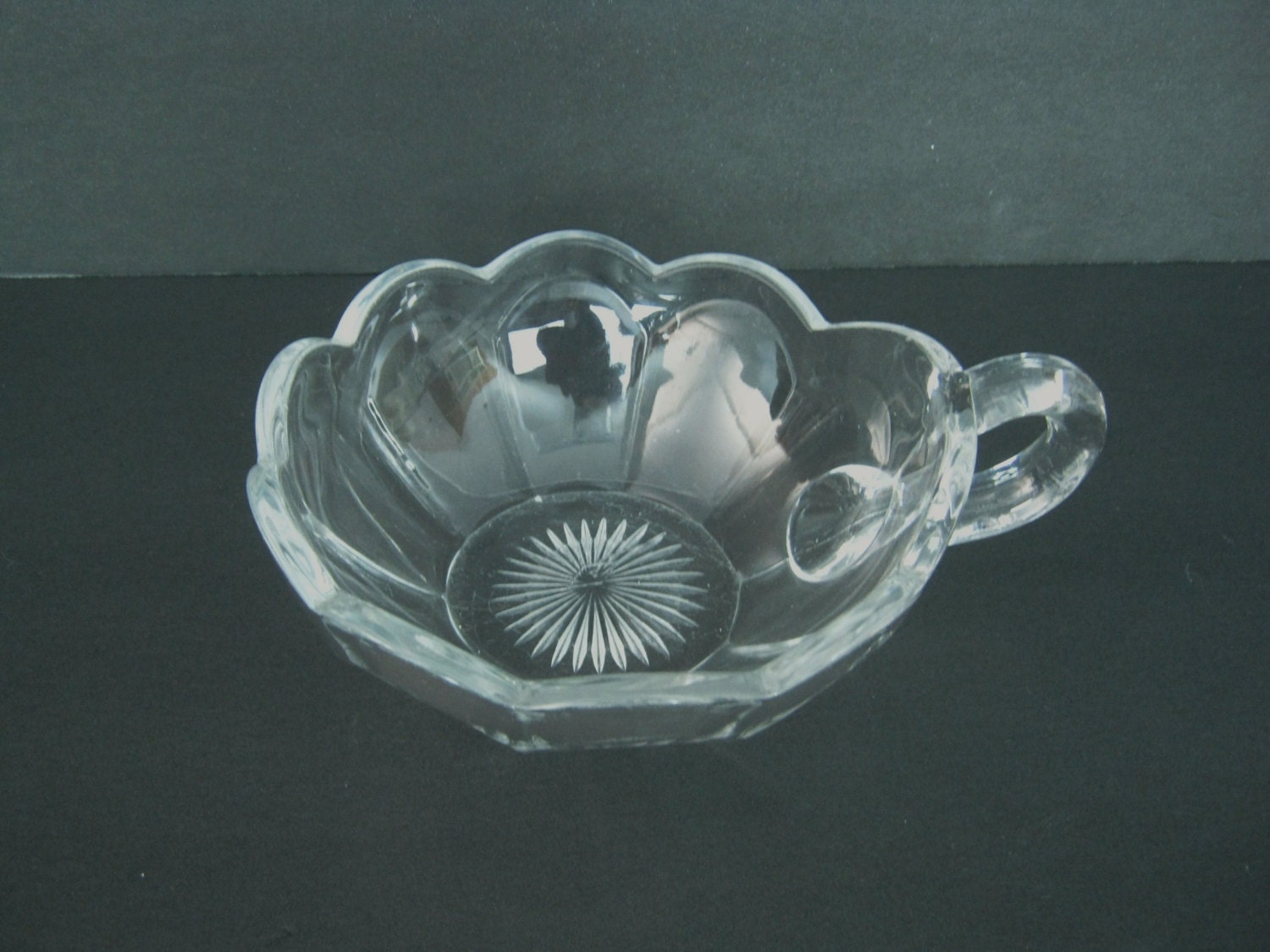 Antique Heisey Glass Dish Scallop Edge Glass Petal Colonial Pattern ...