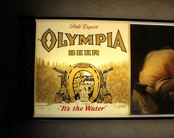 Olympia Beer Sign, Lighted Sign, Beer Sign, Collectible