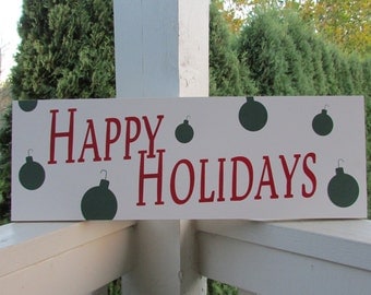 Happy holidays sign | Etsy