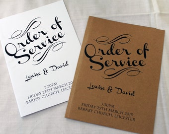 Items similar to Wedding Menu or Order of Service Music Notes by ...