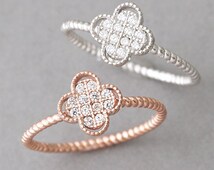 Popular items for clover ring on Etsy