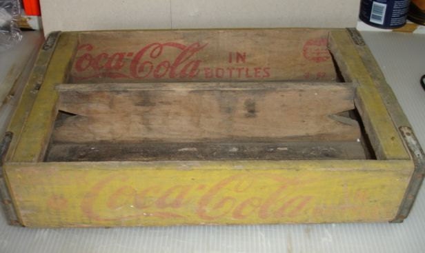 Vintage Coca Cola Coke Wood Crate Wood Case Tray Coca Cola Temple Texas ...