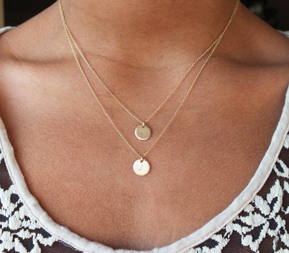 Personalized Double Strand Necklace Multi by BellatrinaJewelry