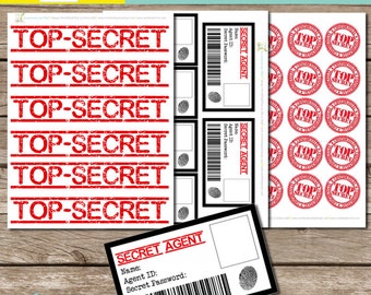 Secret agent party | Etsy