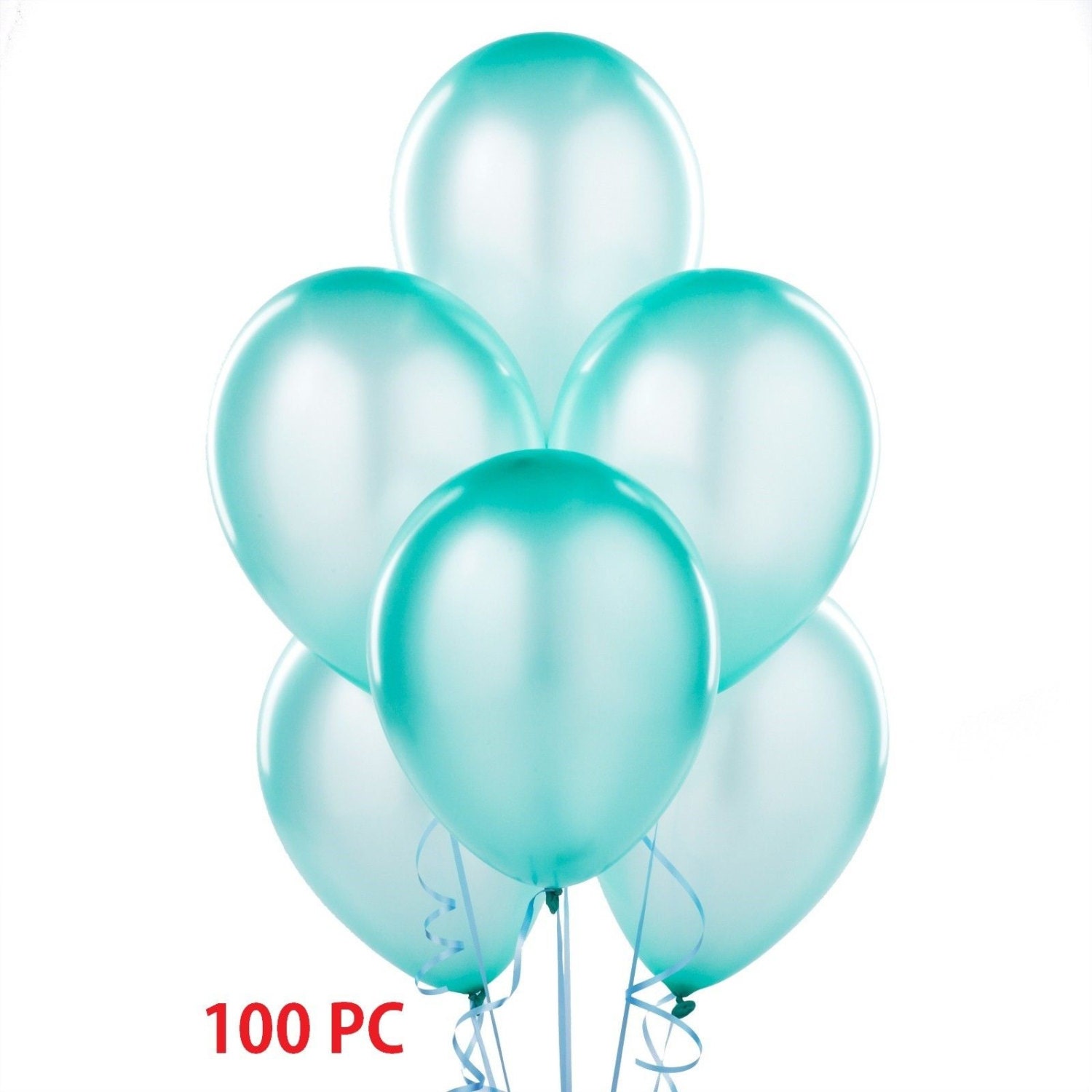 Aqua Blue Balloons Latex Balloons 100 Aqua Color Balloons for