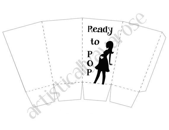 Ready to Pop Popcorn Box Digital Print PDF