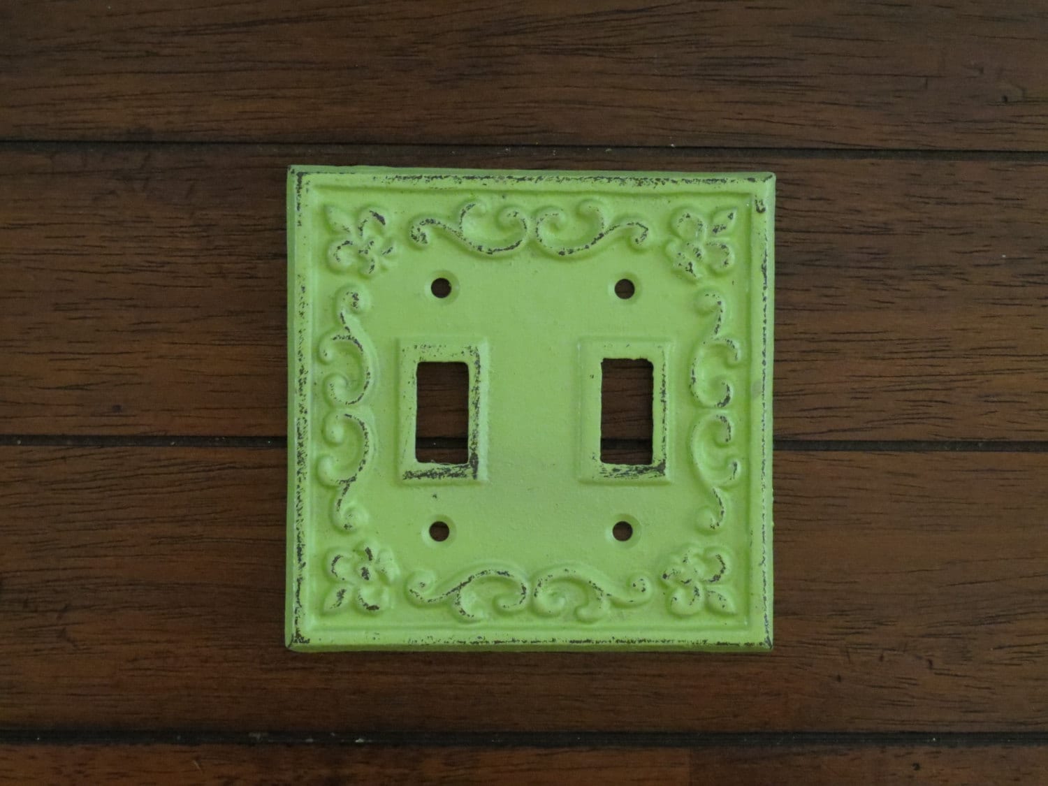 Double Light Switch Plate / Cast Iron Switchplate Cover