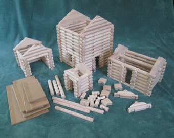 Handmade 'Lincoln Logs' extra large 234 piece by ClydesdaleCabin