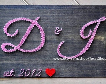 Monogram string art | Etsy