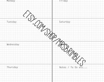 Filofax Inserts Downloadable and Printable Personal Size