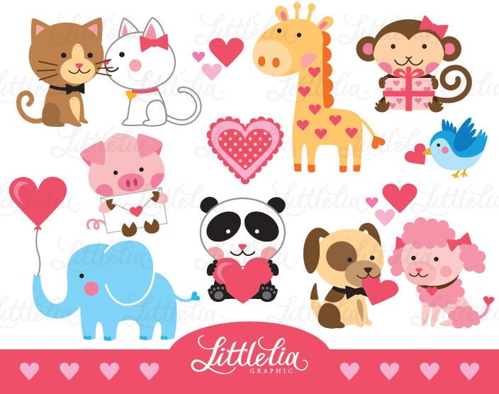 Animal love clipart valentine clipart love clipart 15002